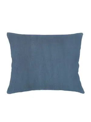 Anaya So Soft Linen Luxe Blue Dutch Euro Pillow With Down Alternative Insert Marine Blue