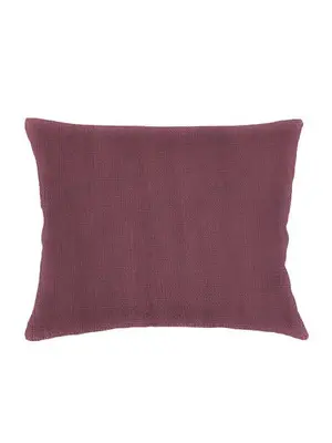 Anaya So Soft Linen Luxe Blue Dutch Euro Pillow With Down Alternative Insert Maroon