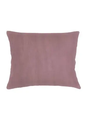 Anaya So Soft Linen Luxe Blue Dutch Euro Pillow With Down Alternative Insert Mauve