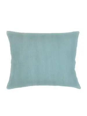 Anaya So Soft Linen Luxe Blue Dutch Euro Pillow With Down Alternative Insert Mist Blue