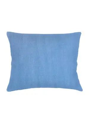 Anaya So Soft Linen Luxe Blue Dutch Euro Pillow With Down Alternative Insert Ocean Blue