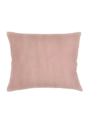 Anaya So Soft Linen Luxe Blue Dutch Euro Pillow With Down Alternative Insert Rose Pink