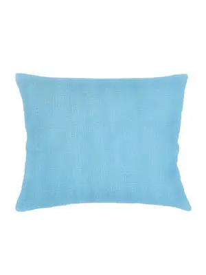 Anaya So Soft Linen Luxe Blue Dutch Euro Pillow With Down Alternative Insert Surf