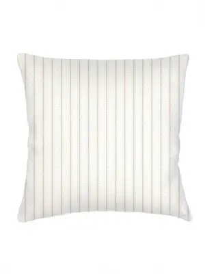 Anaya French Stripe Linen Pillow With Down Insert - Beige