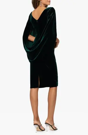 Betsy & Adam Capelet Velvet Sheath Dress