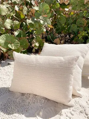 Anaya Natural Waves Indoor Outdoor Pillow - Beige