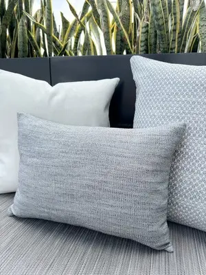 Anaya Seaside Smooth Indoor Outdoor Pillow - Grey