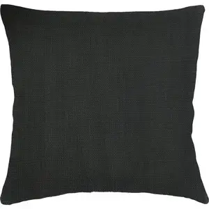 Anaya So Soft Linen Euro Pillow With Down Alternative Insert Black