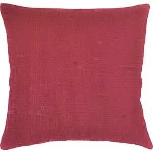 Anaya So Soft Linen Euro Pillow With Down Alternative Insert Red