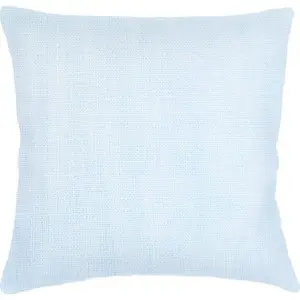 Anaya So Soft Linen Euro Pillow With Down Alternative Insert Sky Blue