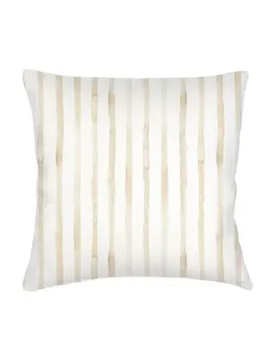Anaya Riviera Striped Linen Pillow With Down Insert Beige