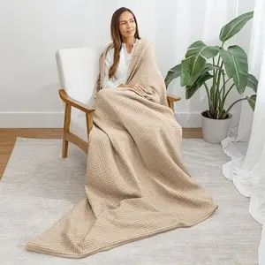 COMFY CUBS Adult Waffle Blanket - Sand