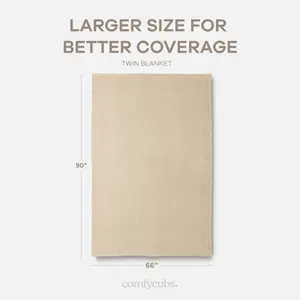 COMFY CUBS Adult Waffle Blanket - Sand