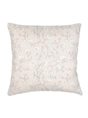Anaya Jaipur Floral Linen Pillow With Down Alternative Insert Pink