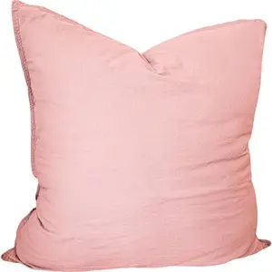 Anaya Stonewashed Cotton Percale Pillow Cover Only - Euro Blush Pink