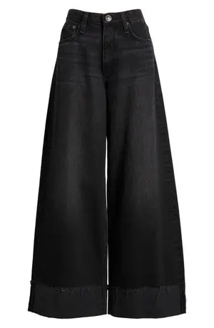 Rag & Bone Sofie Cuffed High-waist Wide-leg Jeans