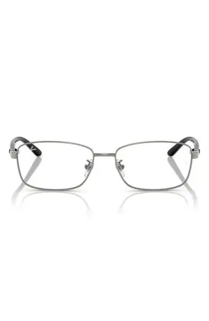 Ray-ban 56mm Rectangular Eyeglasses - Gunmetal