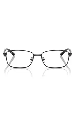 Ray-ban 56mm Rectangular Eyeglasses - Matte Black