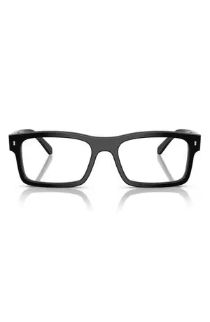 Ray-ban 54mm Rectangular Eyeglasses - Black