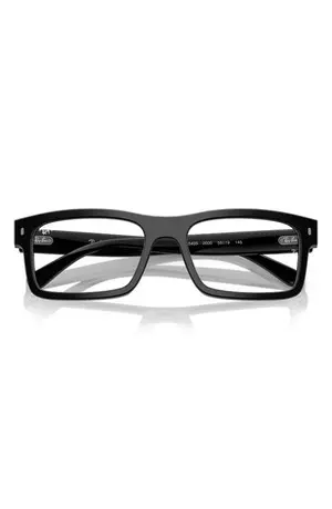 Ray-ban 54mm Rectangular Eyeglasses - Black