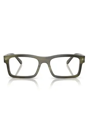 Ray-ban 54mm Rectangular Eyeglasses - Green Havana