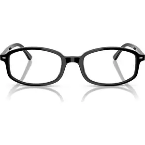 Ray-ban 52mm Irregular Eyeglasses - Black