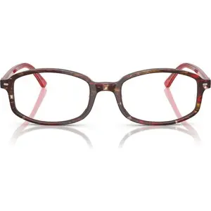 Ray-ban 52mm Irregular Eyeglasses - Fantasy Red