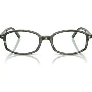 Ray-ban 52mm Irregular Eyeglasses - Green