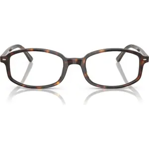 Ray-ban 52mm Irregular Eyeglasses - Havana