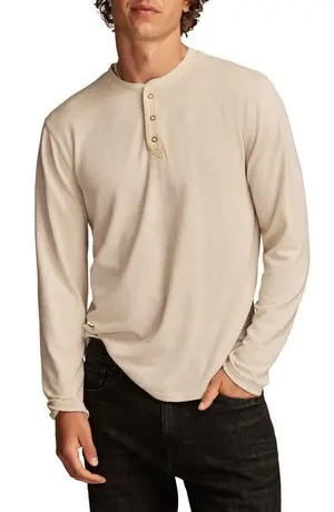 Lucky Brand Weekend Slub Henley Oatmeal