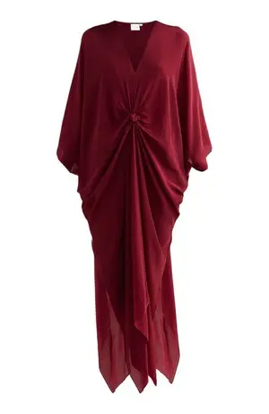 REISTOR Front Twist Kaftan Dress