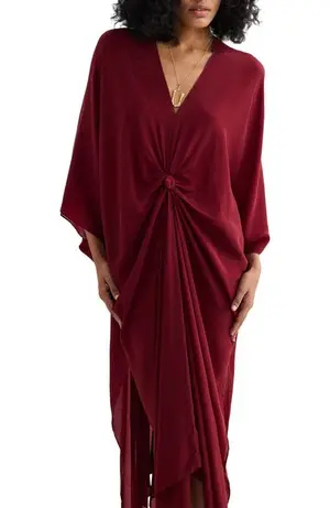 REISTOR Front Twist Kaftan Dress