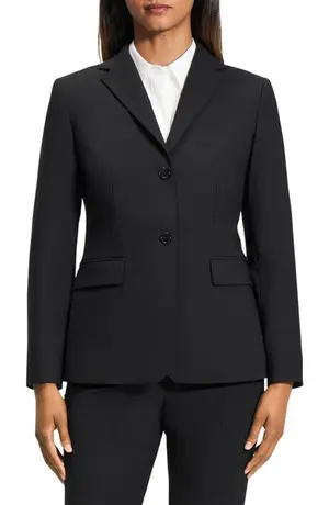 Slim Fit Black Blazers for Women