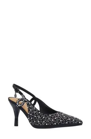 J. Reneé Viviene Slingback Pointed Toe Pumps - Black