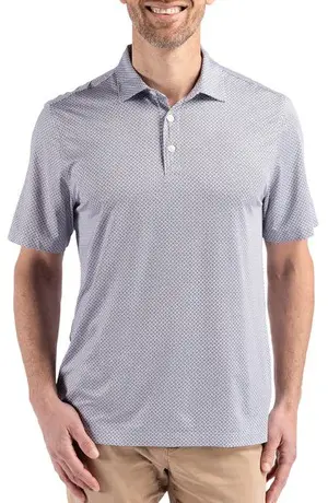 Cutter & Buck Pike Diamond Dot Print Polo - Black