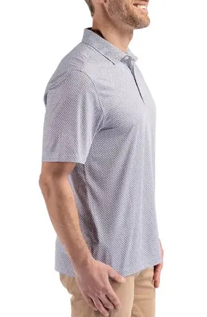 Cutter & Buck Pike Diamond Dot Print Polo - Black