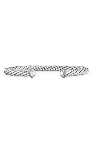David Yurman David Yurman Cable Cuff Bracelet Sterling Silver/diamond