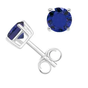 DONATELLO GIAN Sterling Silver Stud Earrings - Tanzanite