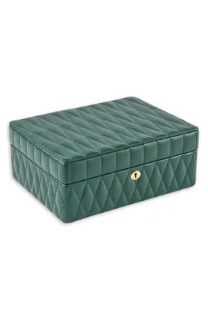 BEY-BERK Cora Quilted Leather Jewelry Box - Multi Color