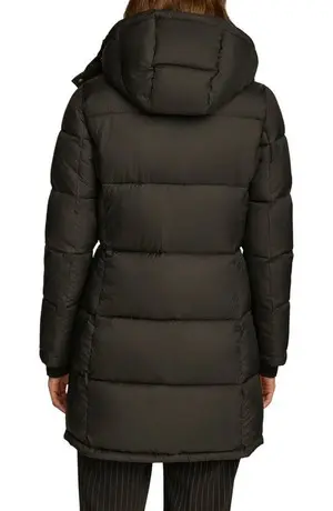 Donna Karan New York Hooded Puffer Jacket - Black