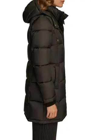 Donna Karan New York Hooded Puffer Jacket - Black