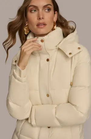 Donna Karan New York Hooded Puffer Jacket