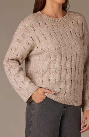 Wit & Wisdom Open Stitch Pullover Sweater