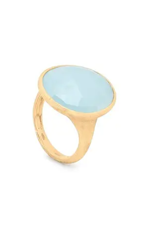 Marco Bicego Lunaria Aquamarine Cocktail Ring - 18k Yellow Gold