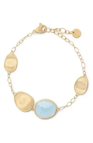 Marco Bicego Aquamarine Station Bracelet - 18k Yellow Gold