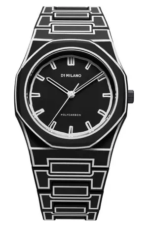 D1 MILANO Polycarbon Bracelet Watch - Black
