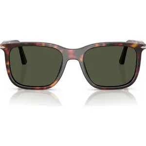 Persol 53mm Rectangular Sunglasses - Havana