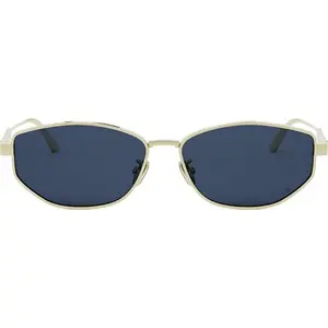 Dior Cannage B1u Oval Sunglasses - Shiny Gold Dh / Blue