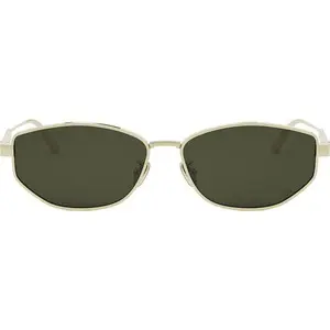 Dior Cannage B1u Oval Sunglasses - Shiny Gold Dh / Green