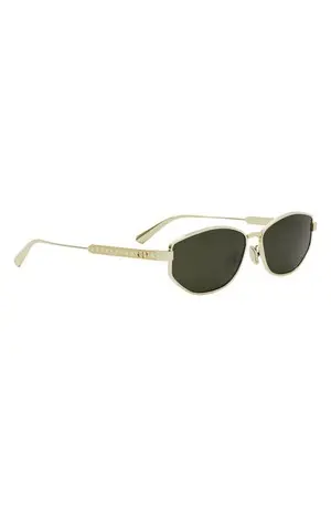 Dior Cannage B1u Oval Sunglasses - Shiny Gold Dh / Green